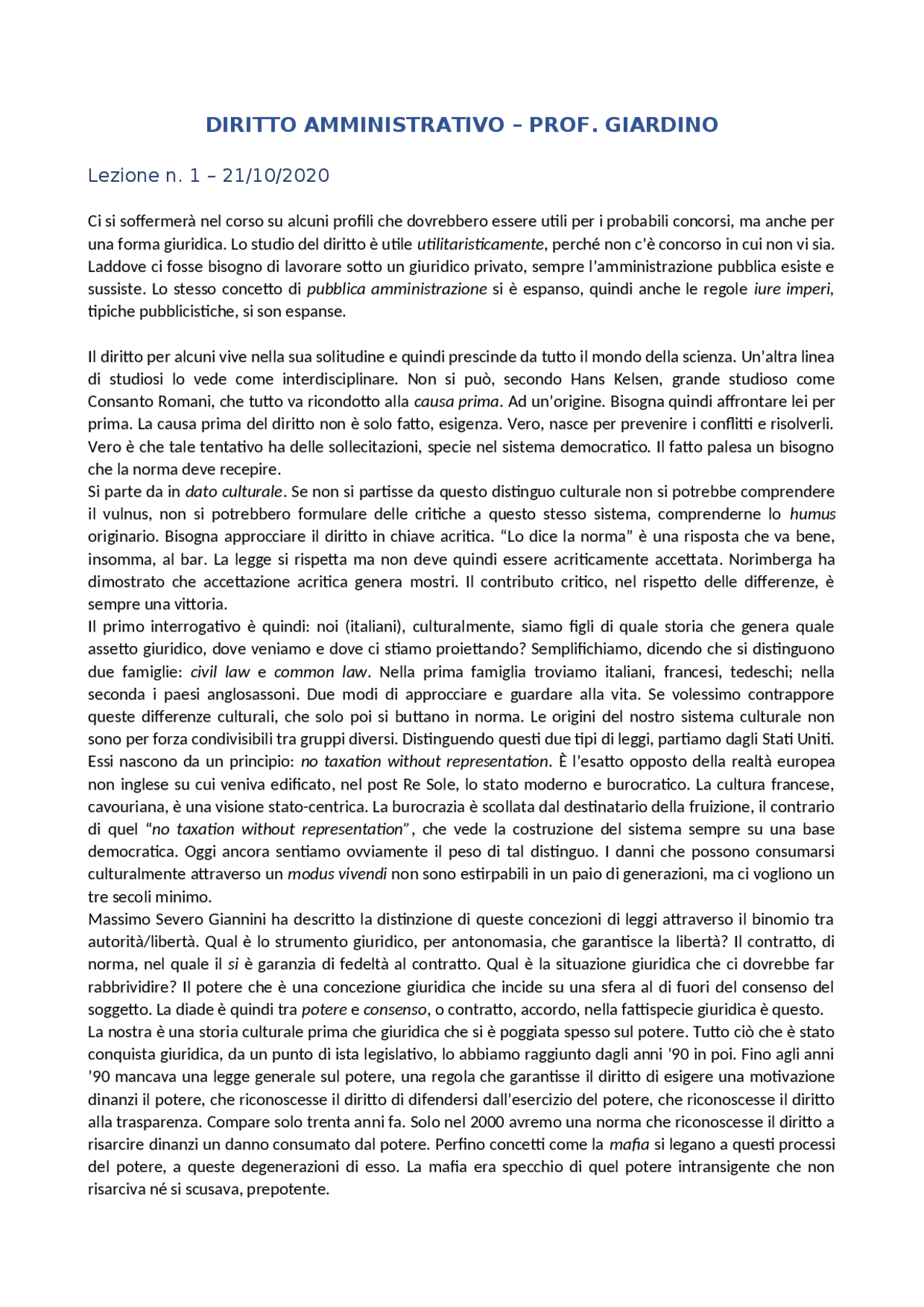 Appunti Diritto Amministrativo Docsity