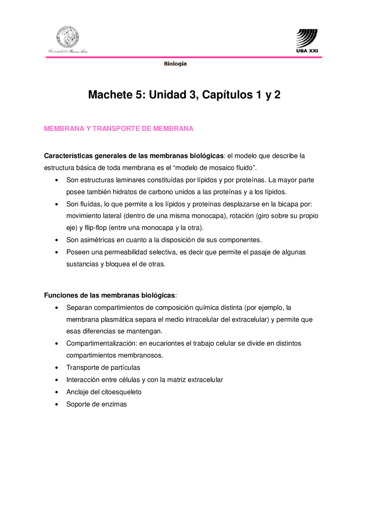 Biología Básica Primer Nivel Resúmenes De Biología Docsity