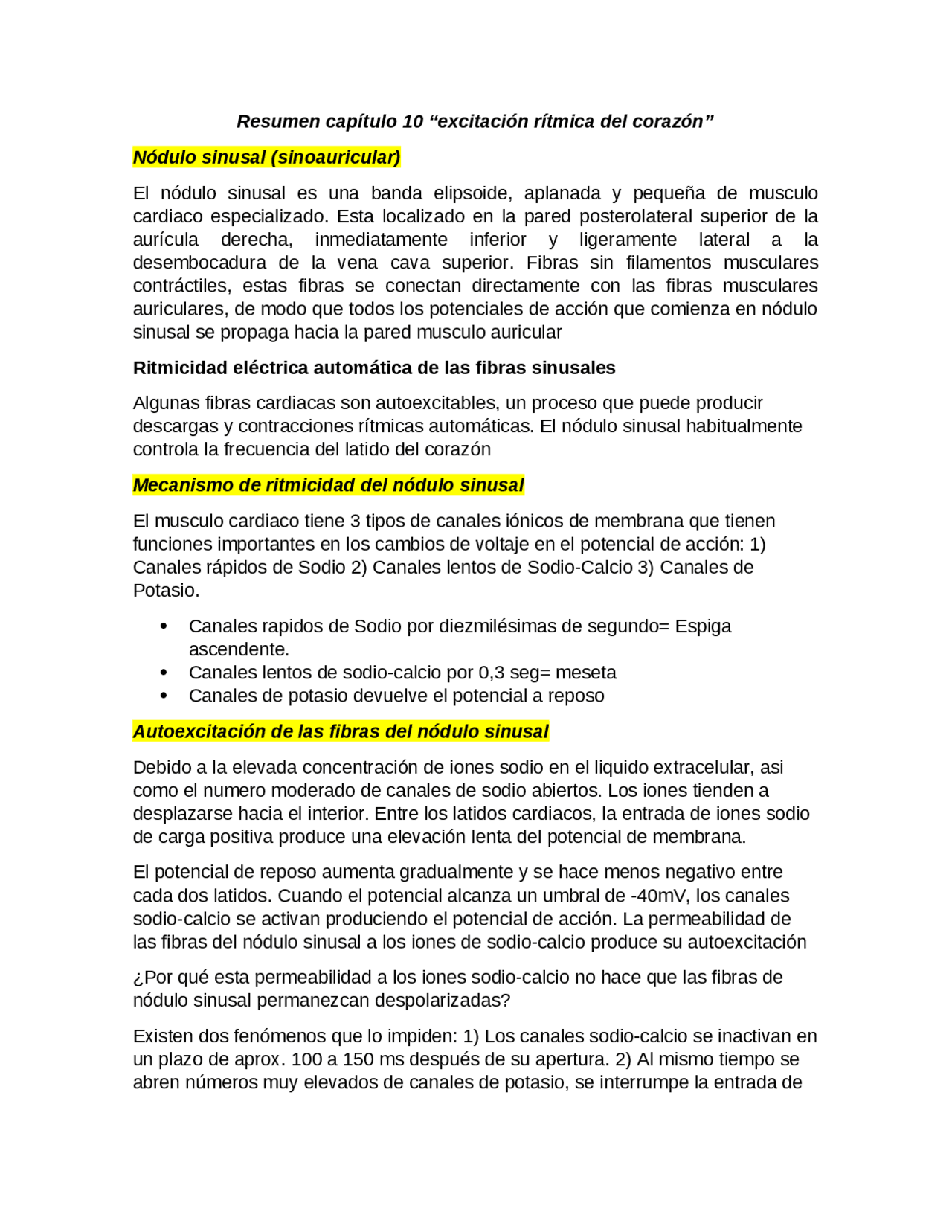 Cap 10 guyton resumen - Docsity