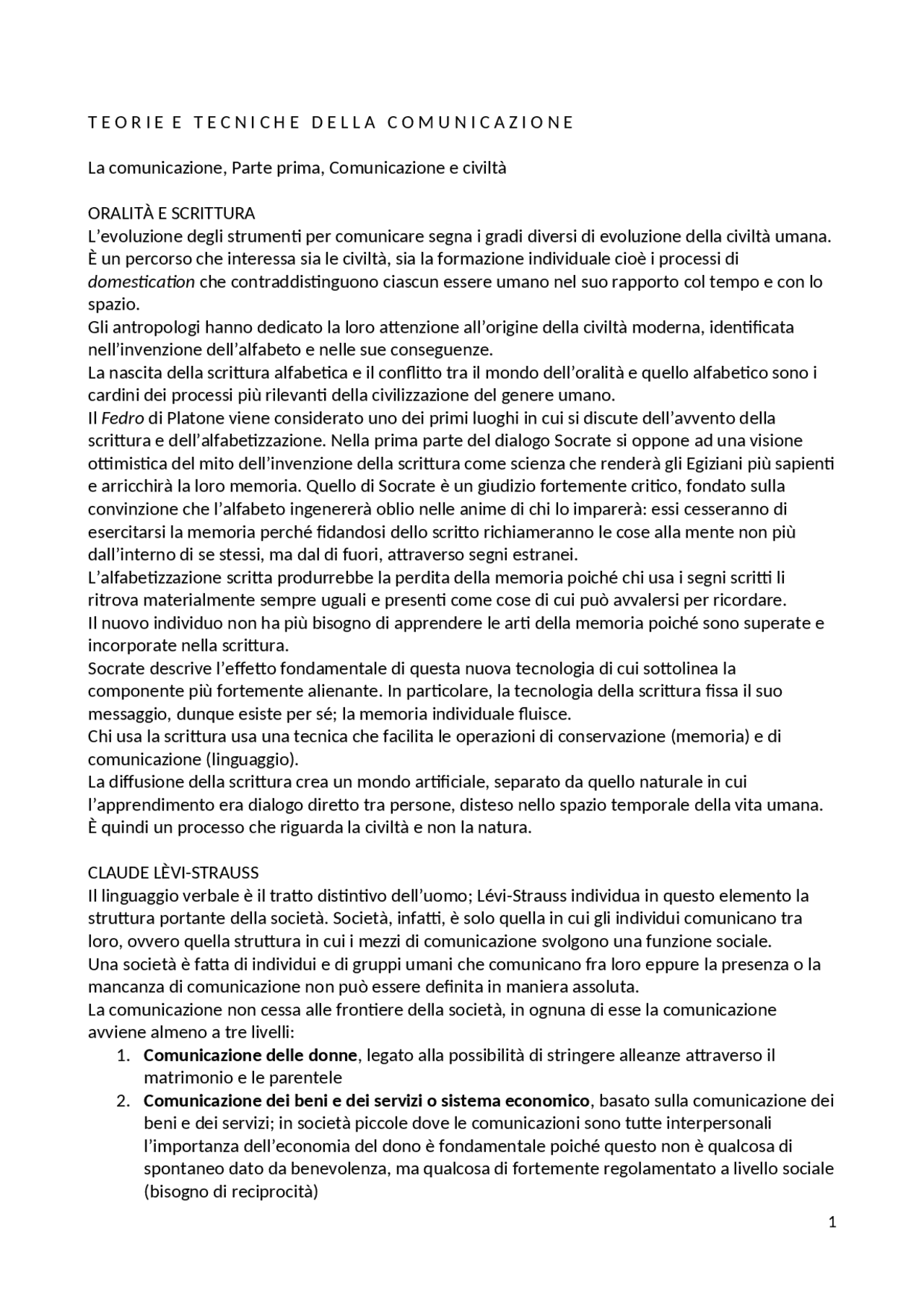 La Comunicazione Maestri E Paradigmi Docsity
