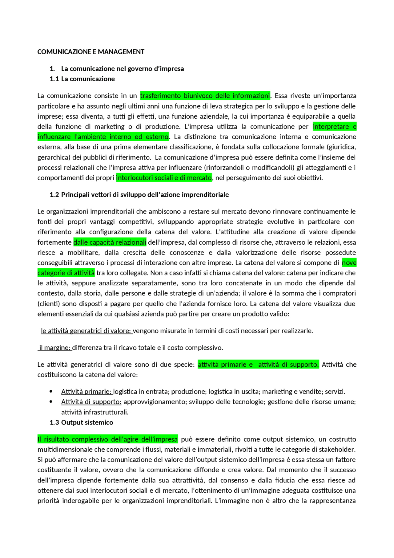 Comunicazione E Management Docsity
