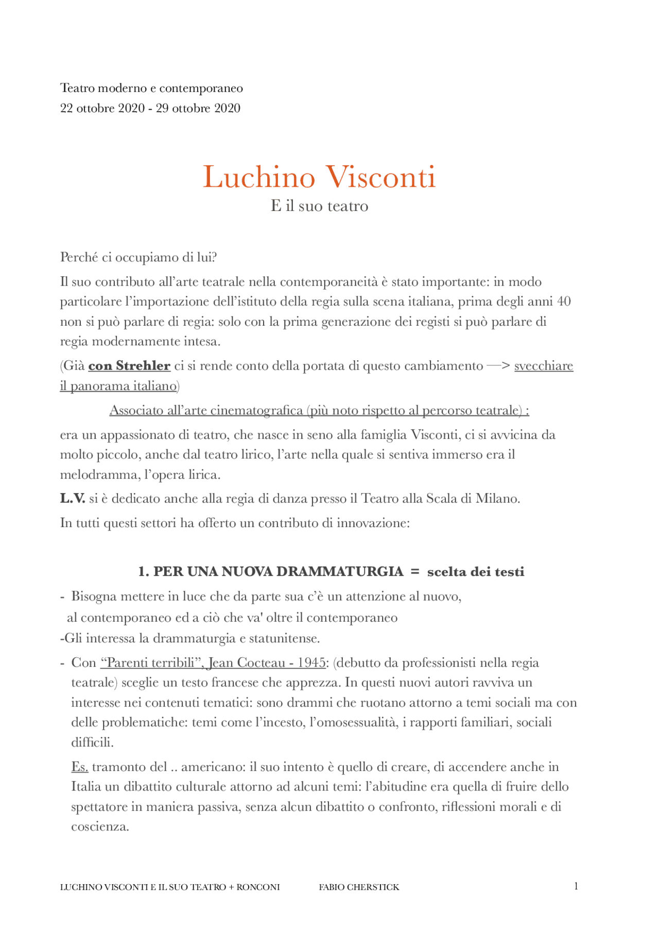 Luchino Visconti Ronconi Fabio Cherstich Docsity