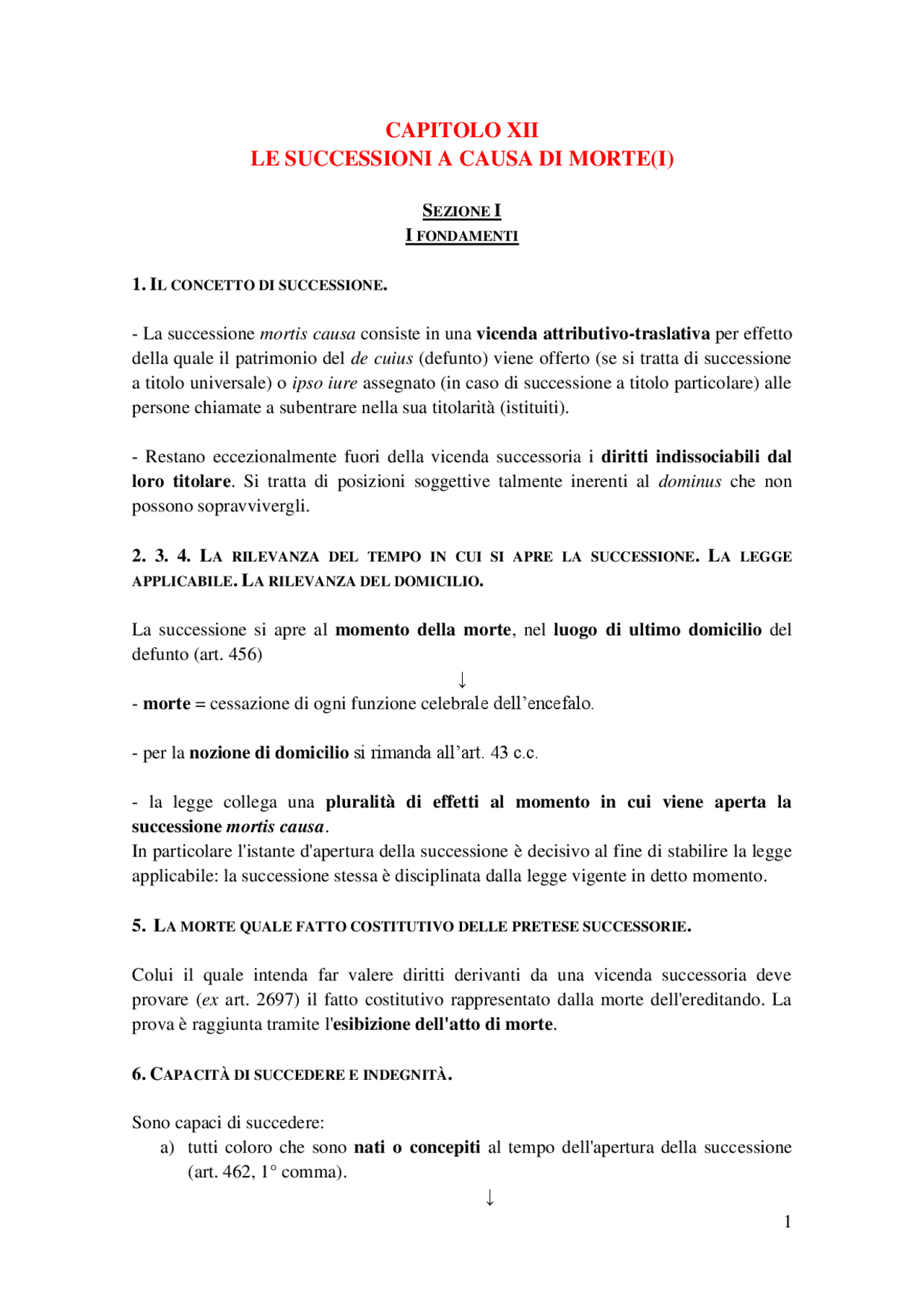 Riassunto Sulle Successioni Docsity