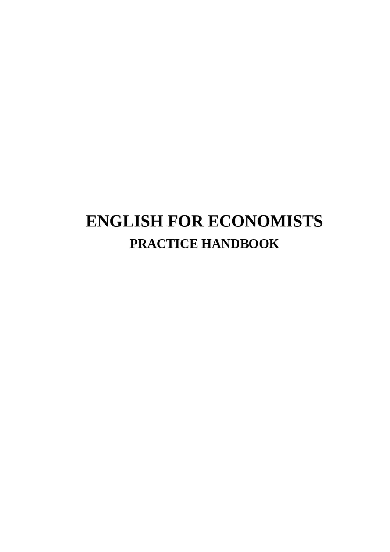 English for economics - Docsity