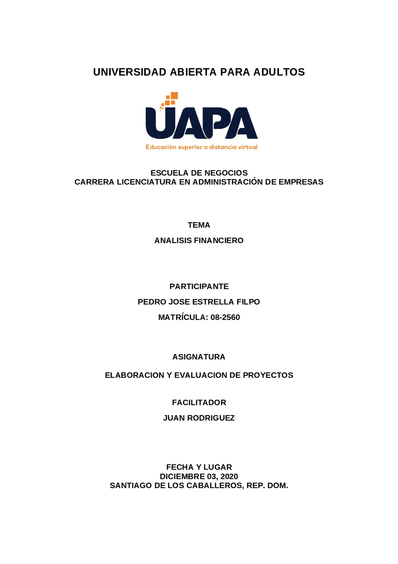 Tarea V Evaluación De Proyectos Docsity
