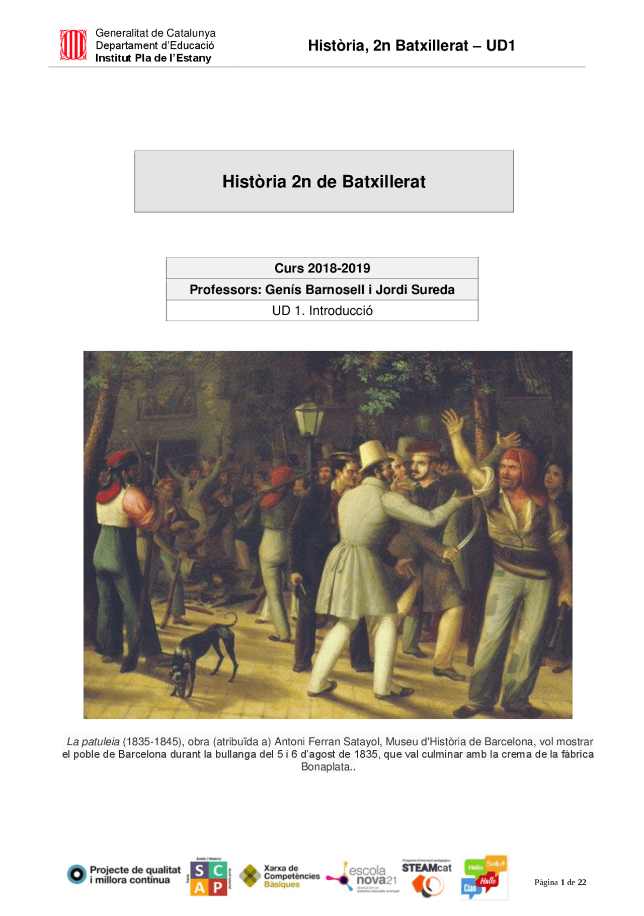 HistÒria Segon De Batxillerat Docsity