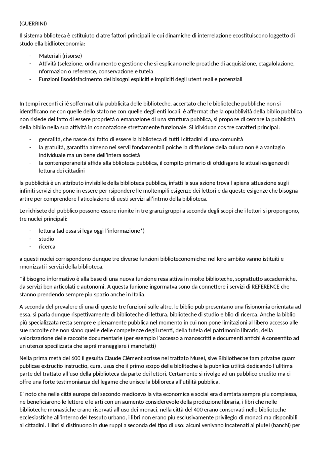 Nozioni Di Biblioteconomia Docsity