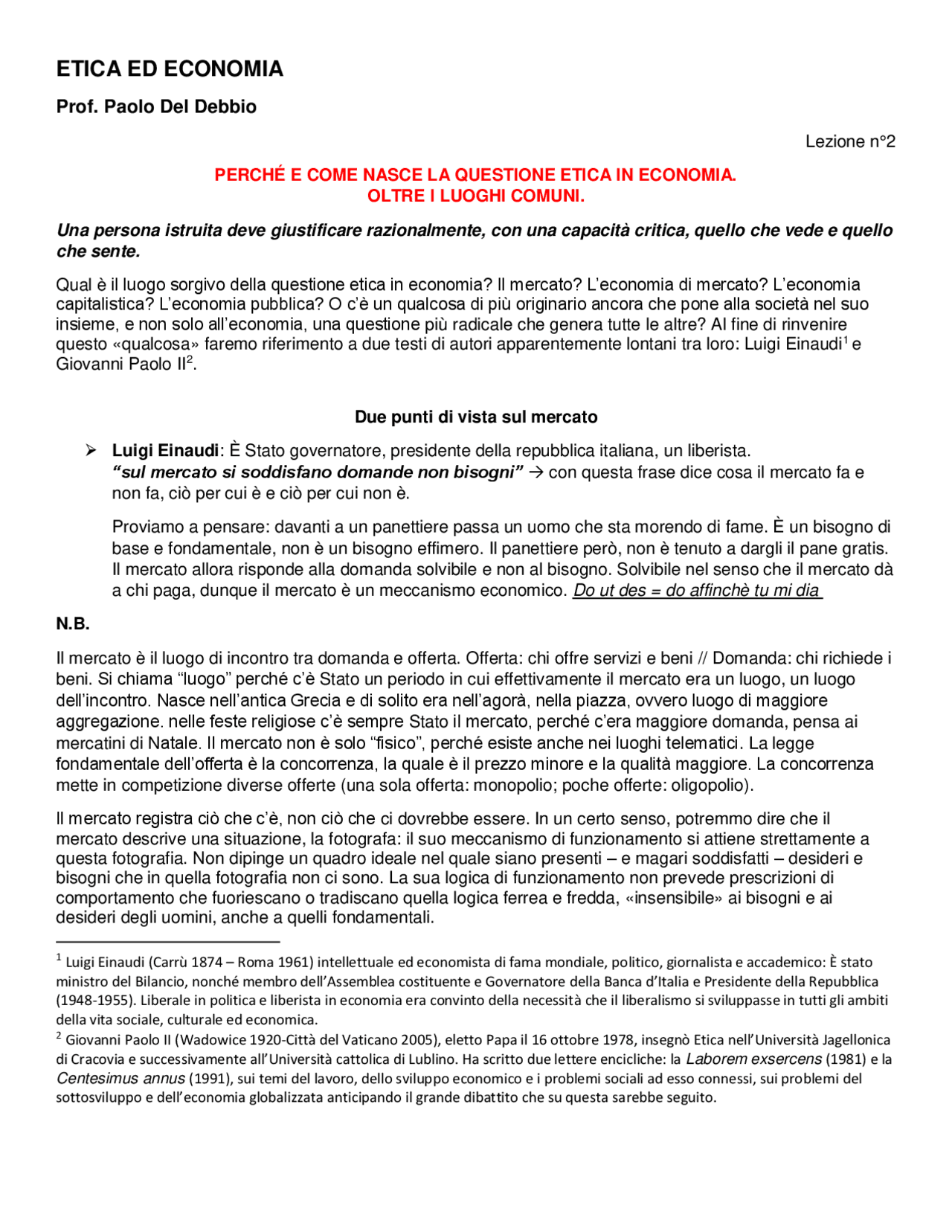 Etica Ed Economia Iulm Docsity