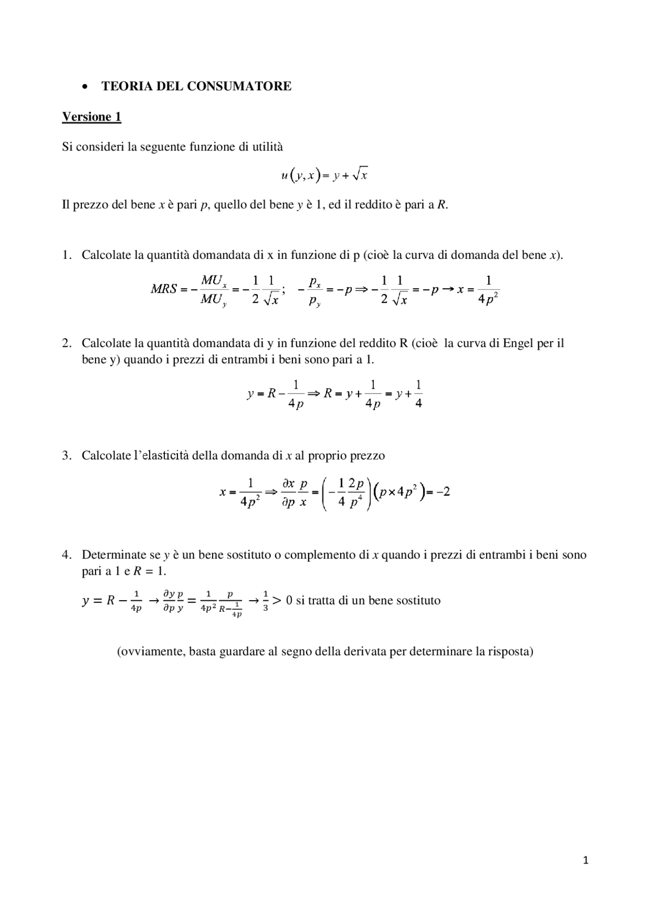Risoluzione Esercizi Docsity