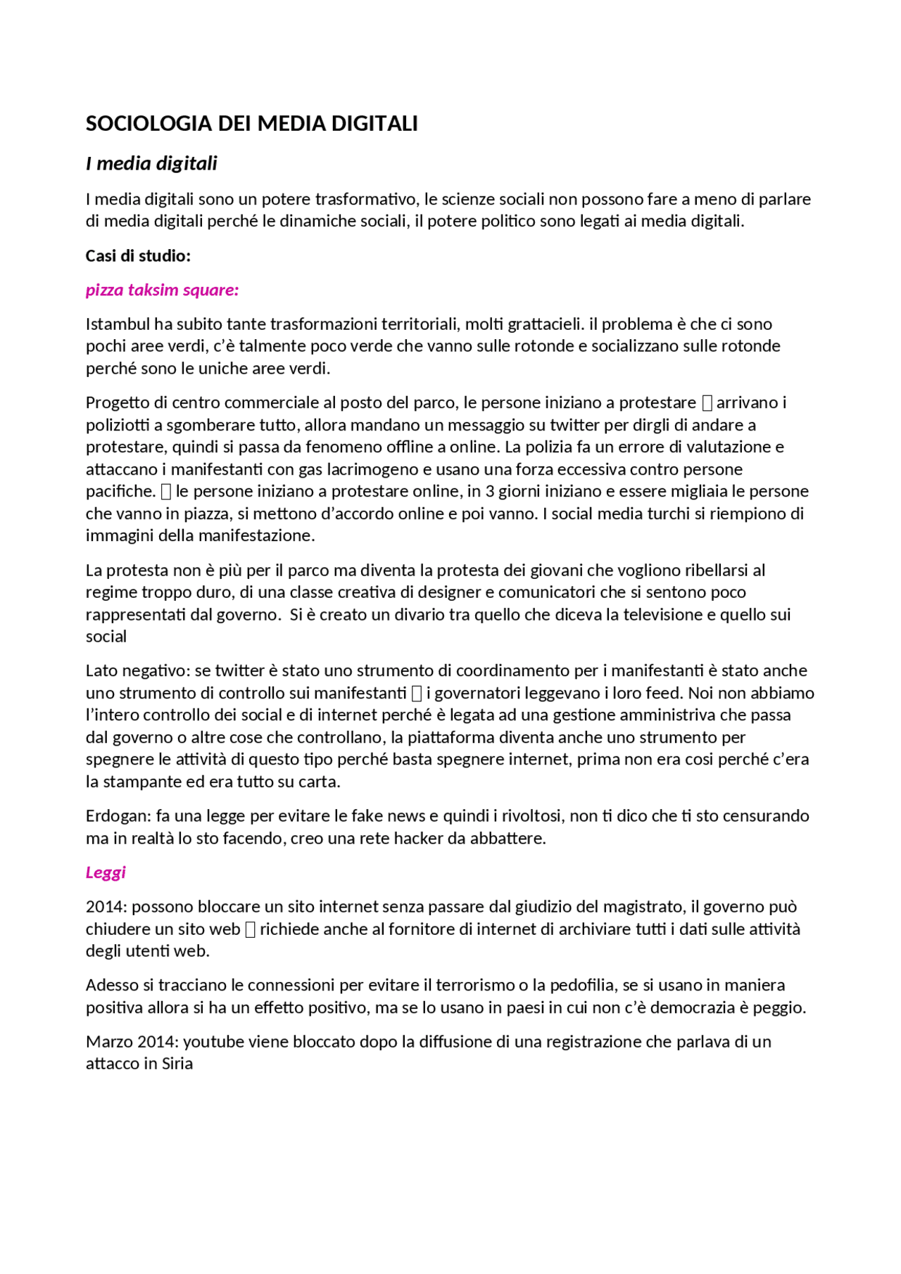 Sociologia Dei Media Digitali Docsity