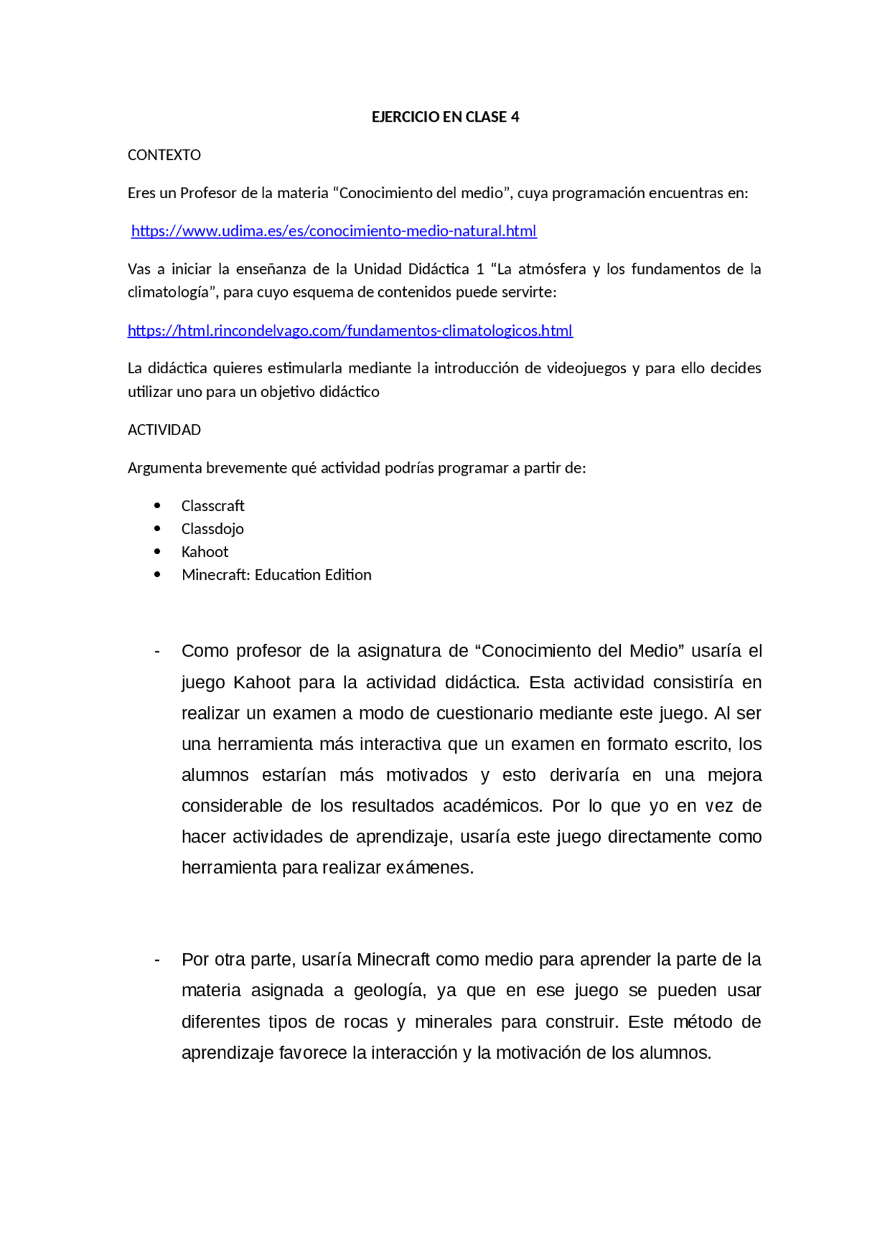 Ejercicio 1 unidad 3 - Docsity