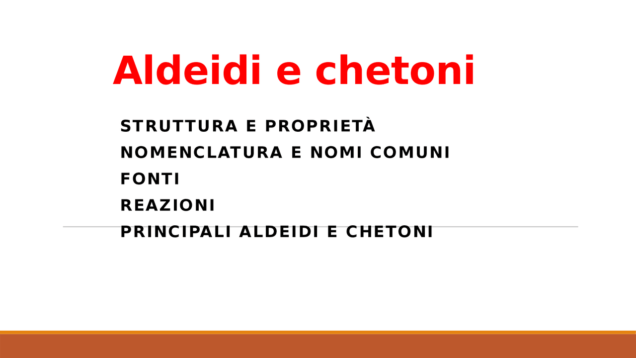 Aldeidi E Chetoni Nomenclatura Docsity