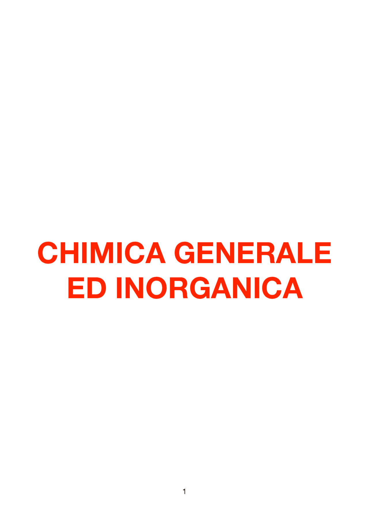 Riassunti Di Chimica Generale Ed Inorganica Docsity