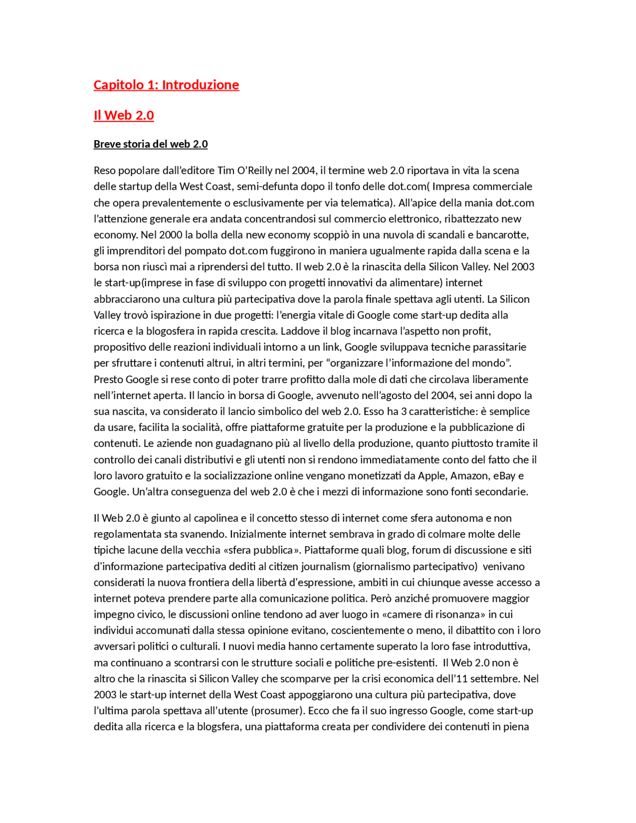 Progettazione Analisi Docsity