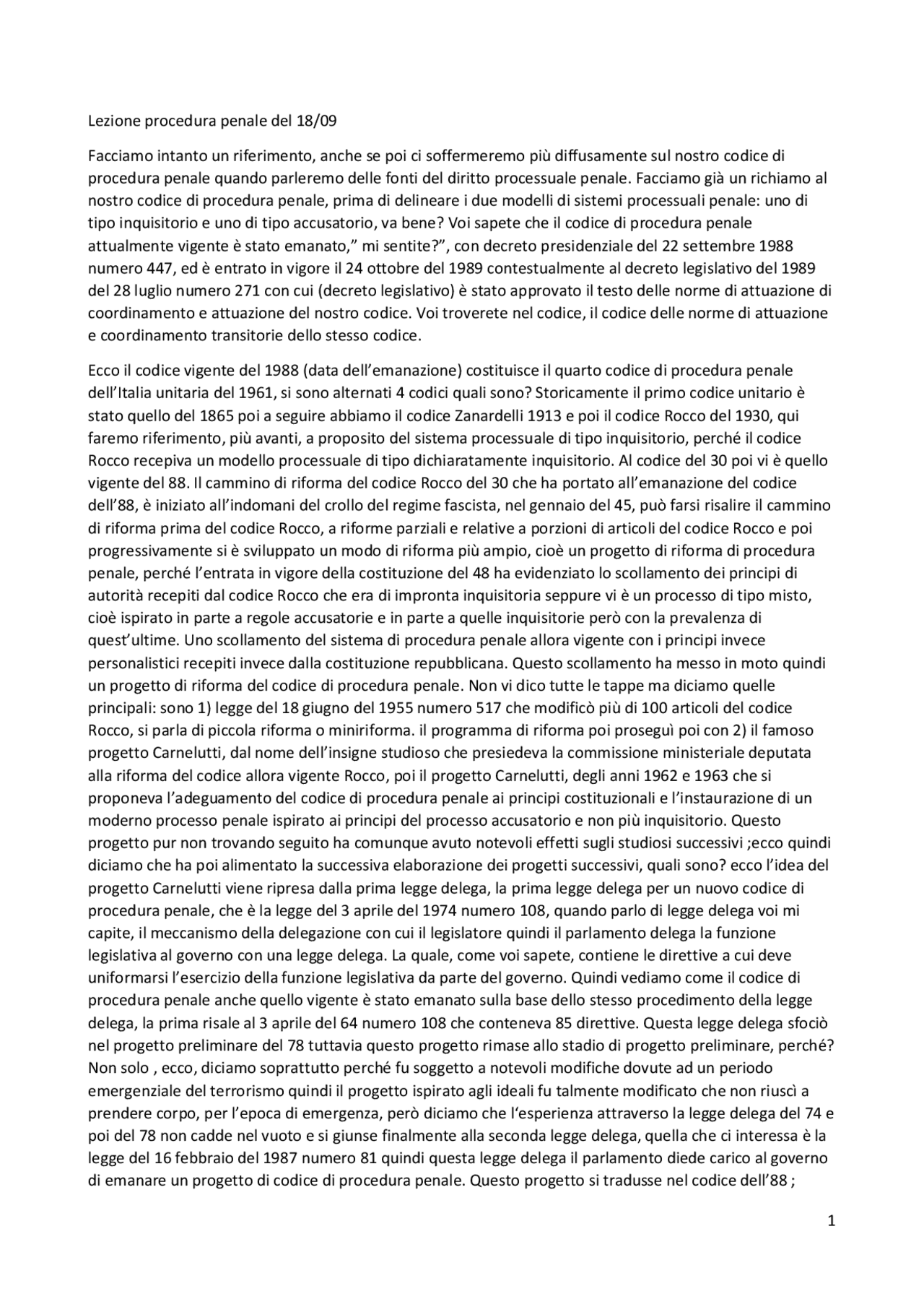 Corso Completo Procedura Penale Docsity