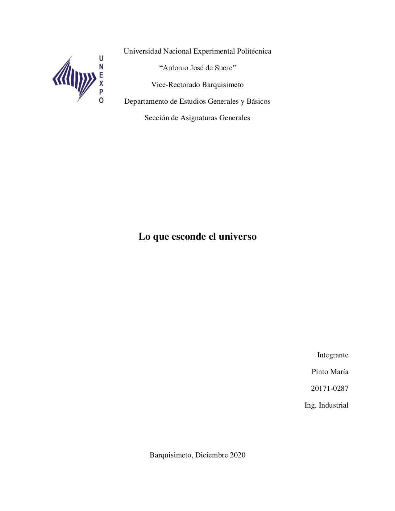Ensayo Libro La Teoria Del Todo Docsity