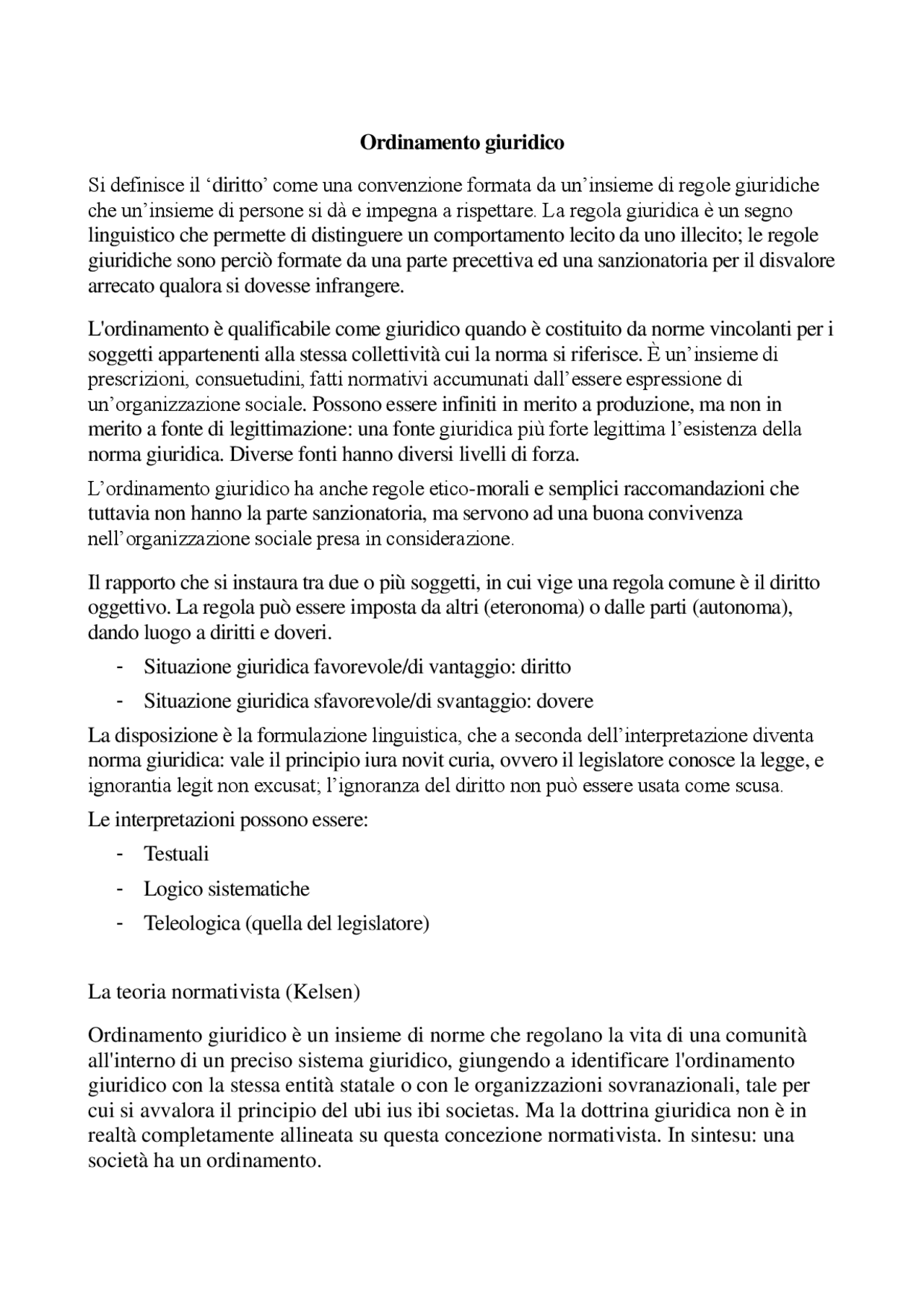 Ordinamento Giurdico Docsity