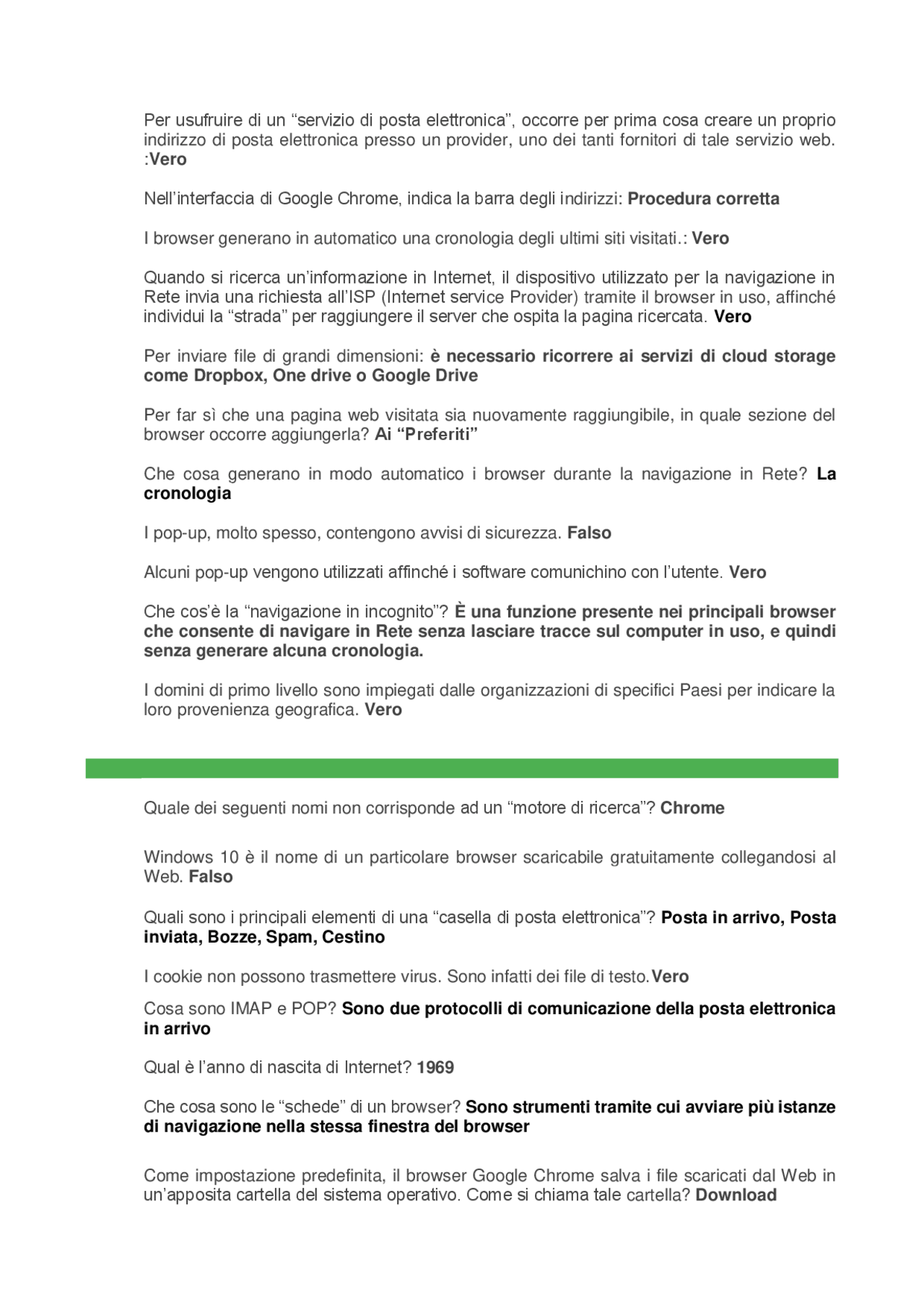Eipass 7 Moduli User Banca Dati Modulo 2 Prove Desame Di Elementi