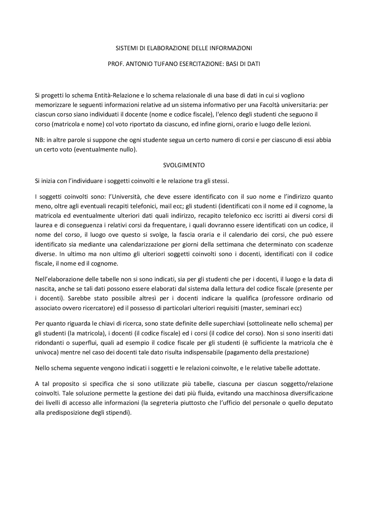 Elaborato N°2 Di Sistemi Di Elaborazione Delle Informazioni Unipegaso