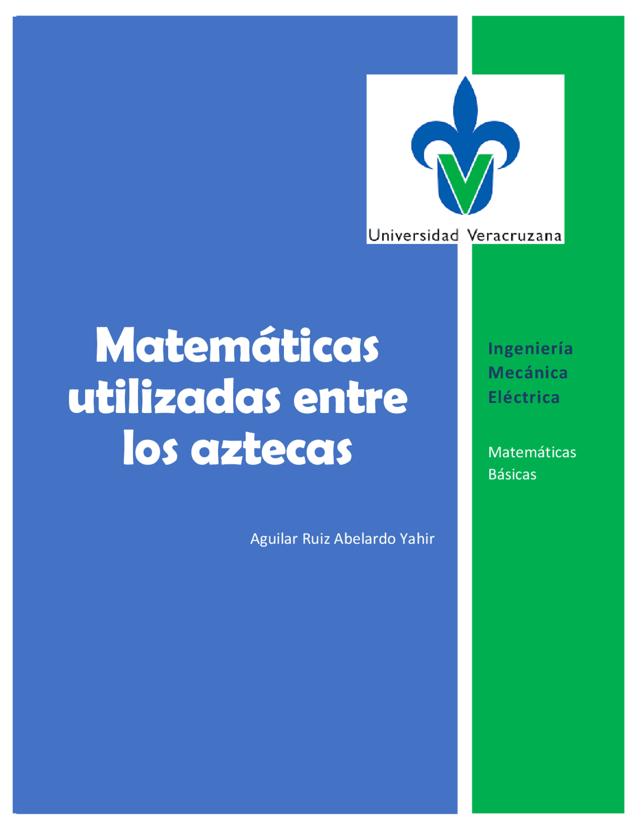 Matemáticas en los Aztecas | Monografías, Ensayos de Matemáticas | Docsity