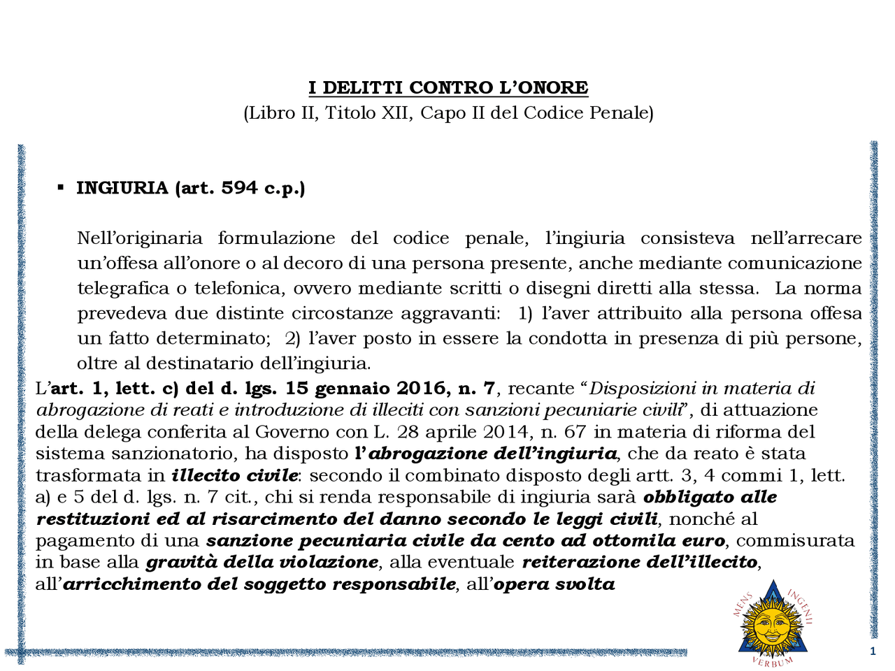 I Delitti Contro La Persona Slide Docsity