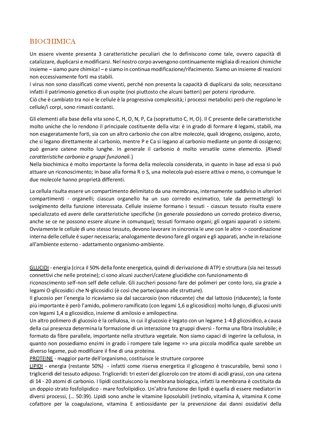 Appunti Intero Corso Di Biochimica Generale Prof Valli Docsity