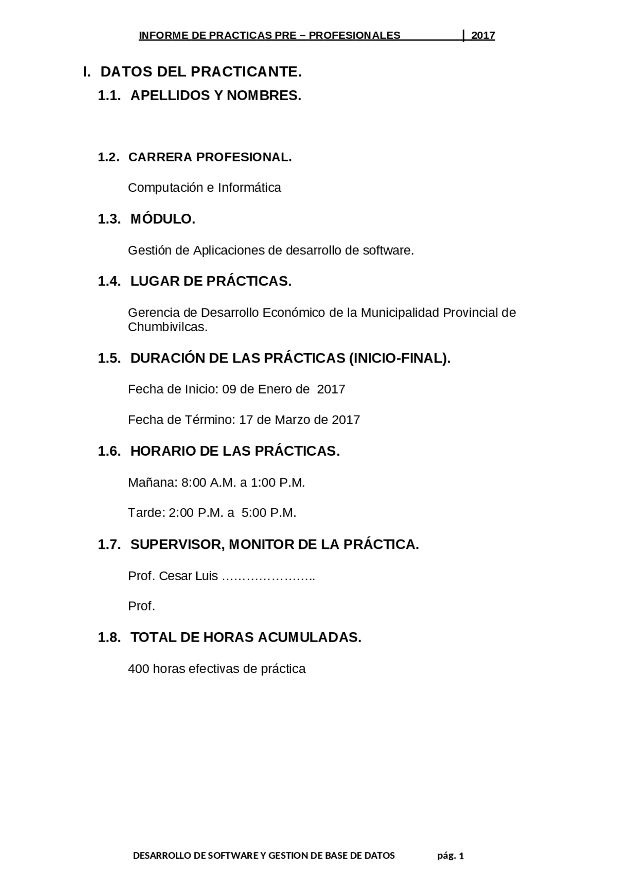 Informe De Practicas Computacion Informatica Apuntes De Informática