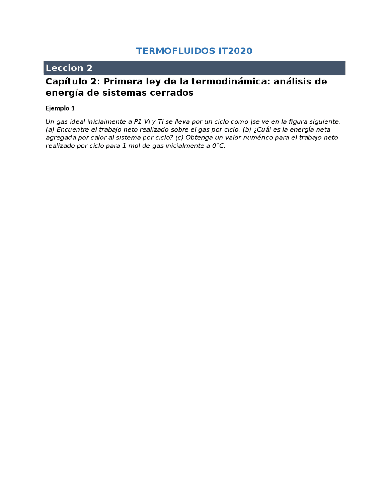 Resolución Ejercicios Termodinámica Docsity