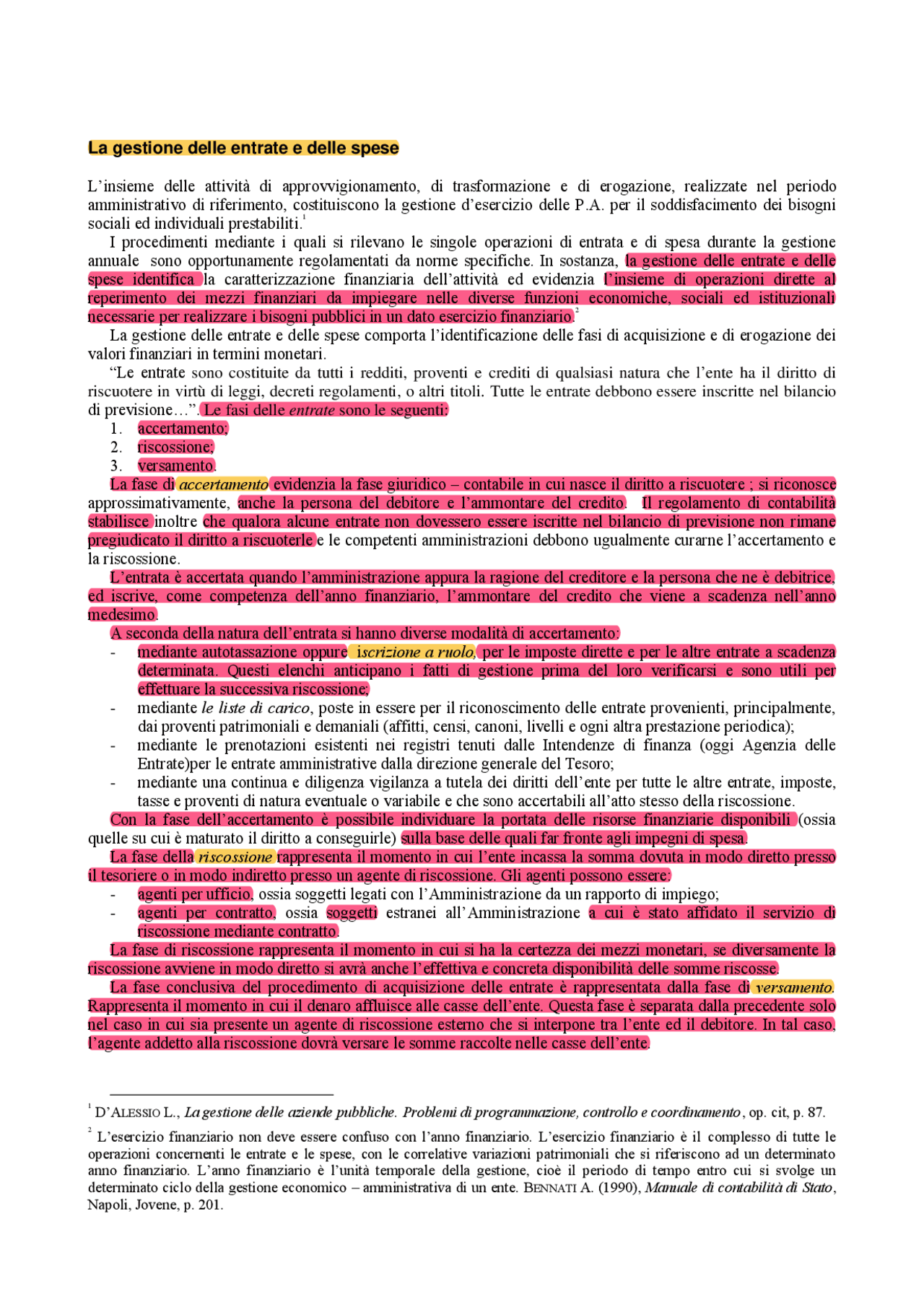 Appunti Eaap Prof Manes Rossi Docsity