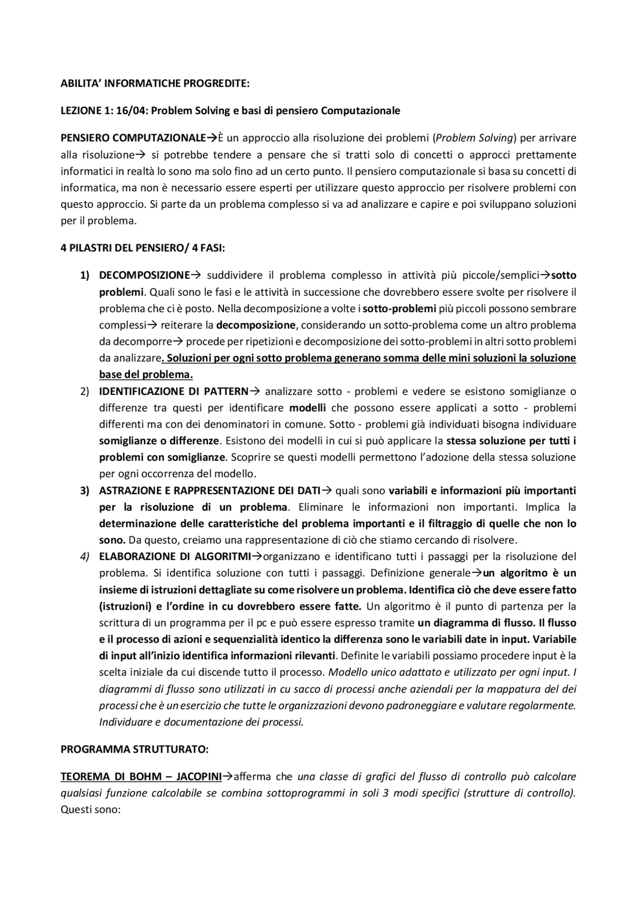 Abilita Informatiche Progredite Docsity