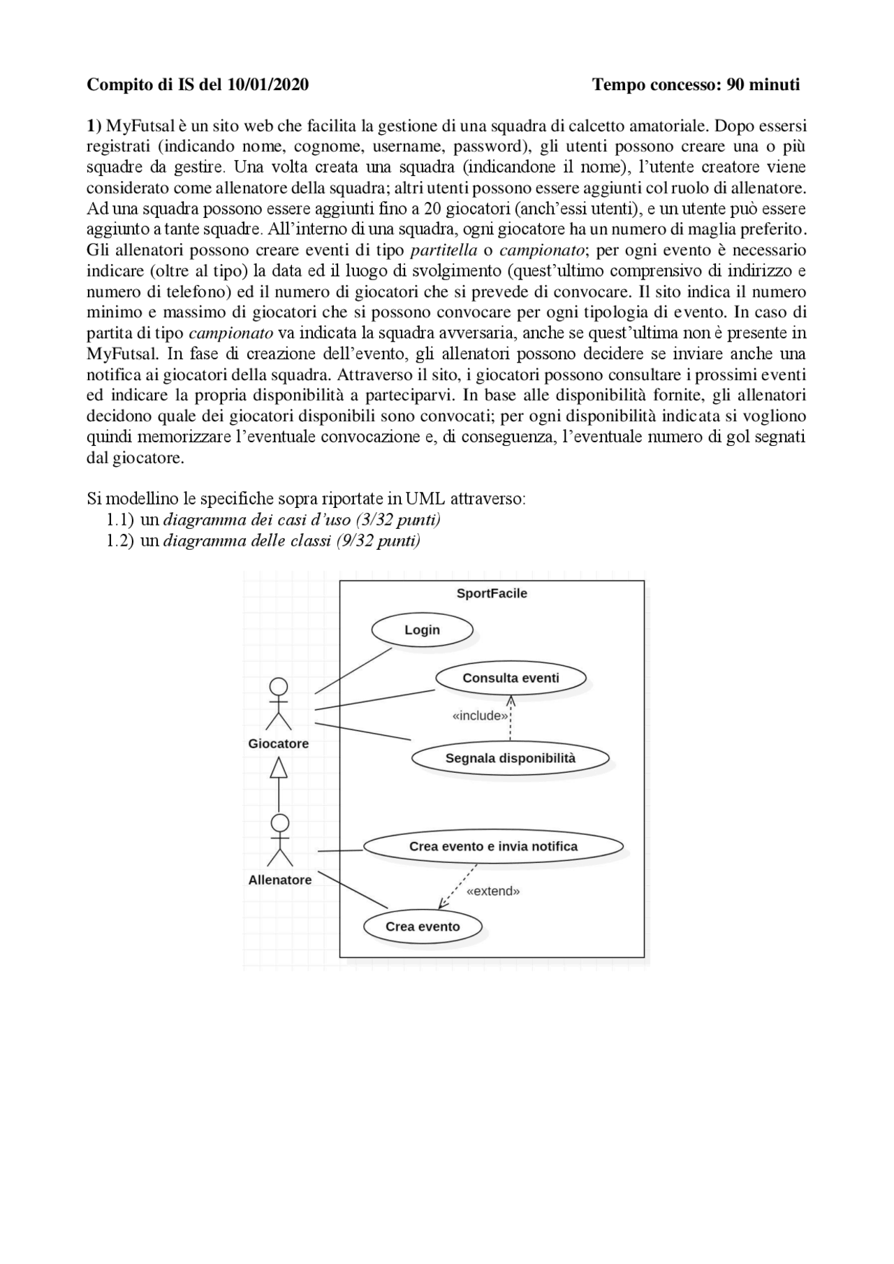Compito Di Ingegneria Del Software Docsity