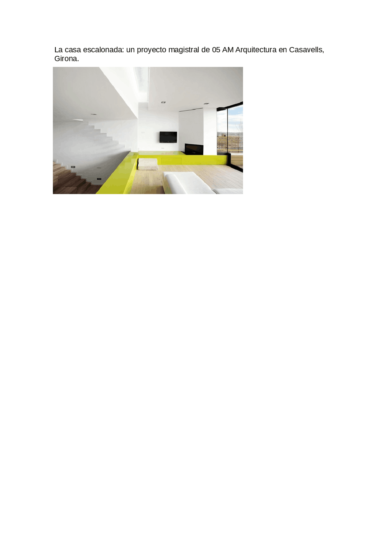 La casa escalonada - ejemplos - Docsity