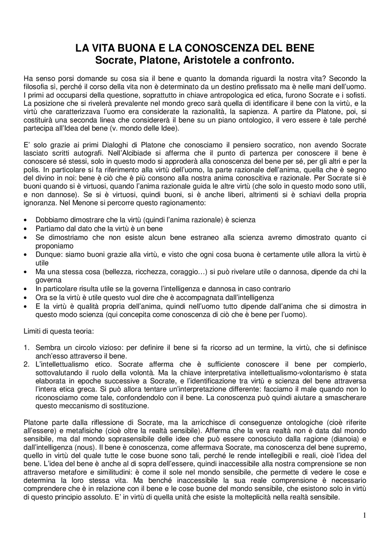 Riassunto Socrate Aristotele E Platone Appunti Di Filosofia Docsity