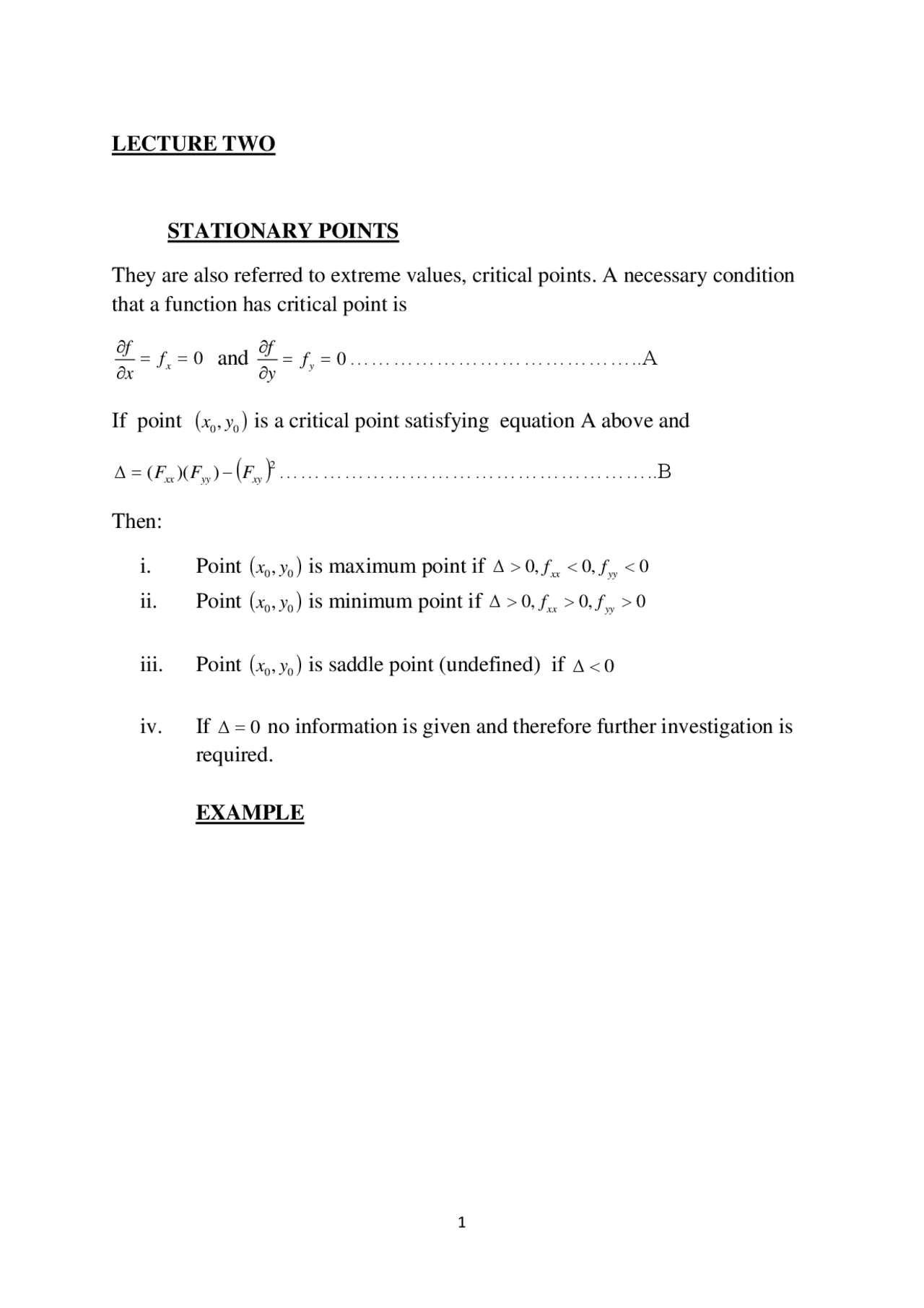 Calculus 4 notes 2020 - Docsity