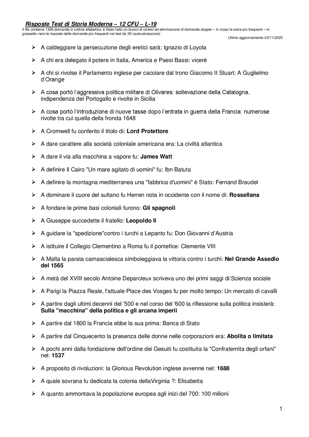 Storia Moderna Dispense Docsity