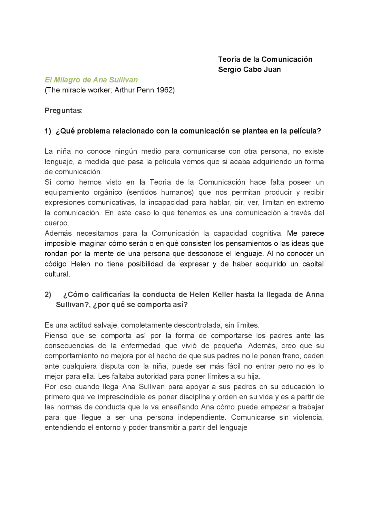 Ejercicio asignatura Teoria del texto - Docsity