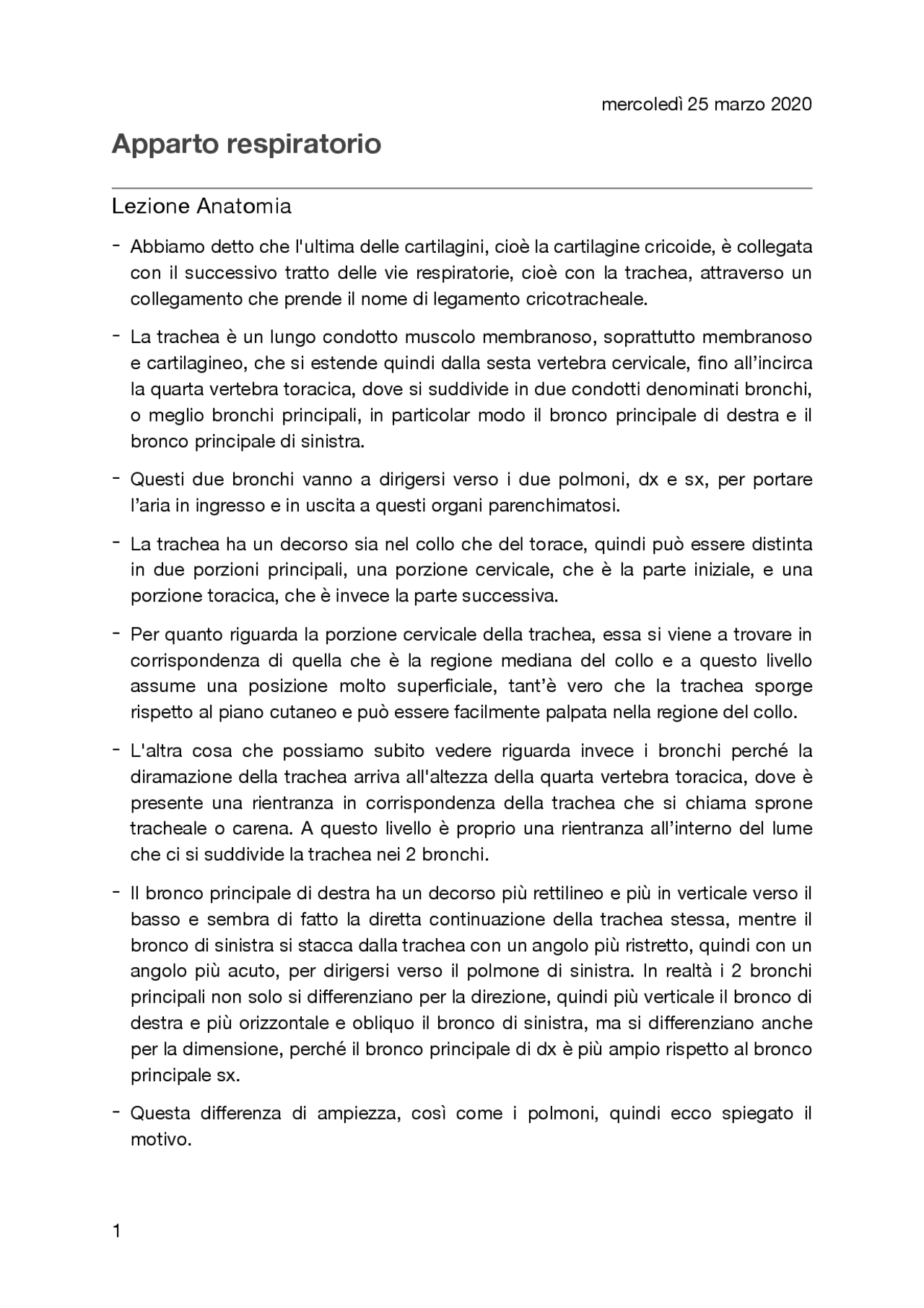Apparato Respiratorio Docsity