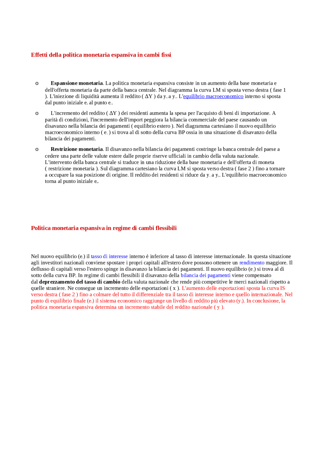 Economia E Finanza Internazionale Appunti Di Economia Docsity