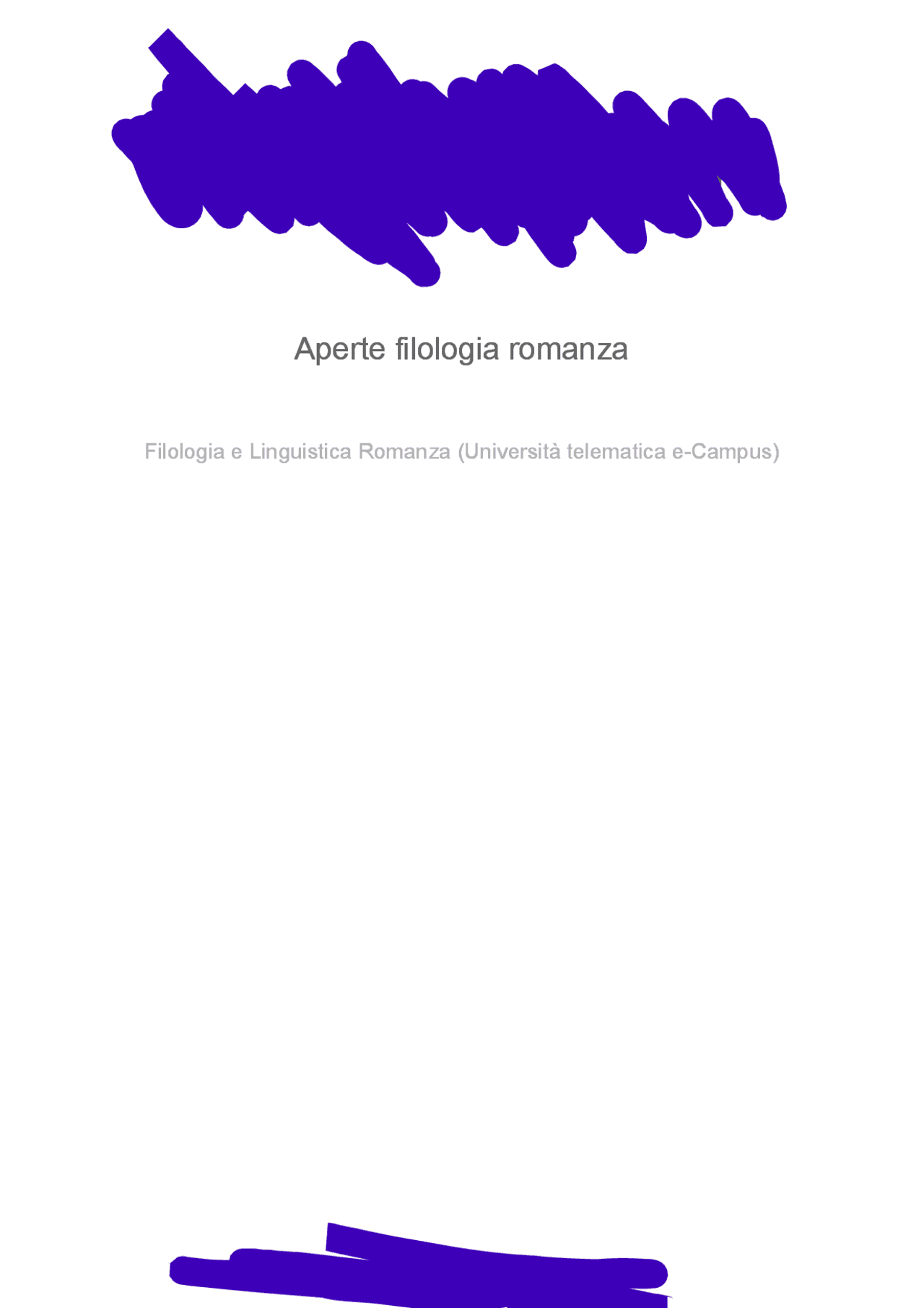 Filologia Linguistica E Romanza Risposte Aperte Docsity
