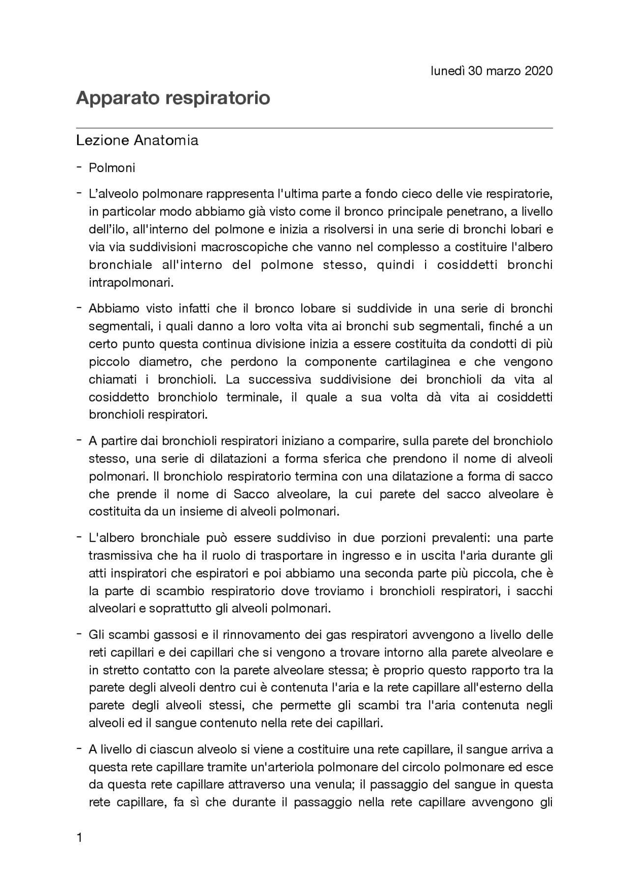 Apparato Respiratorio Docsity