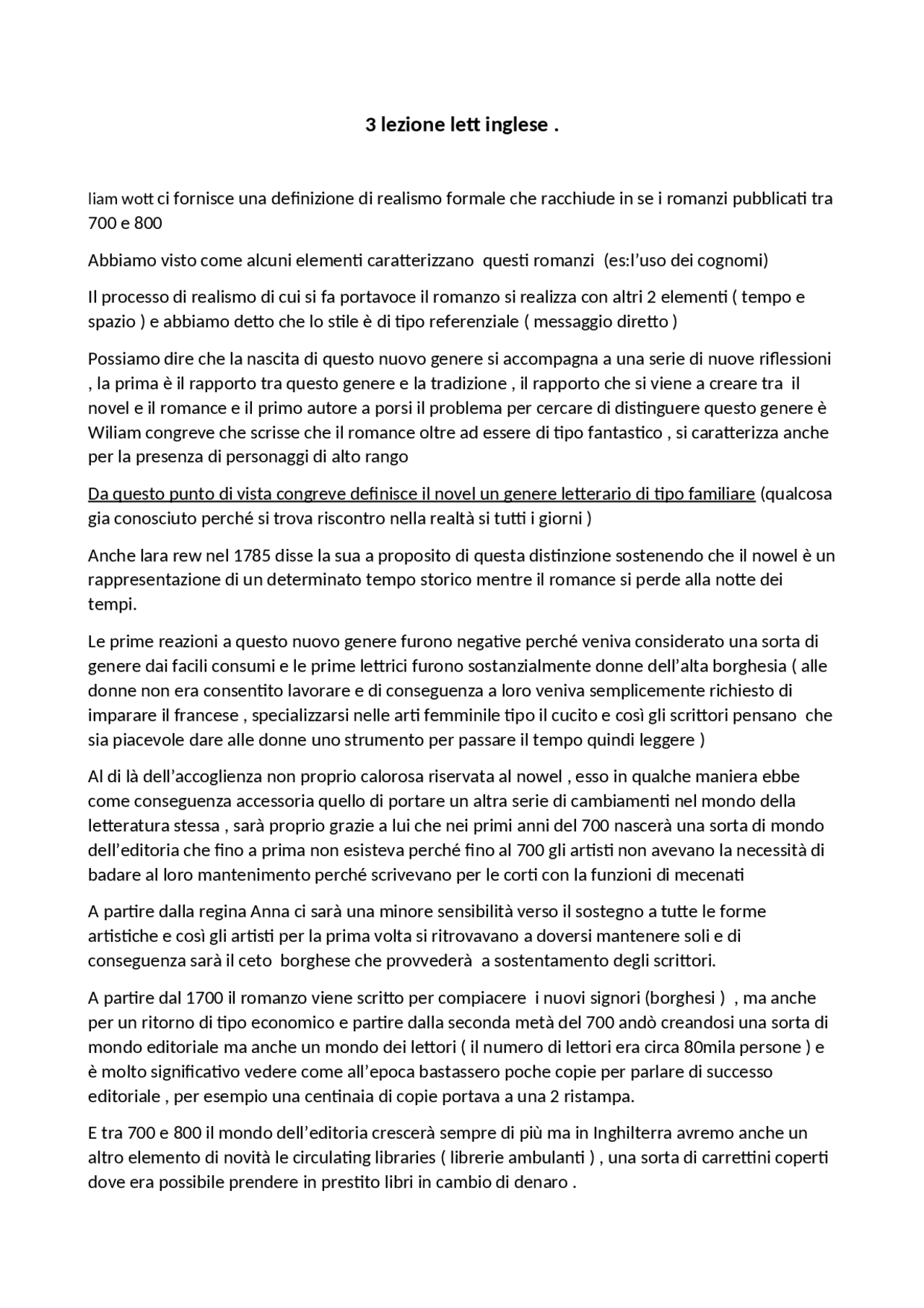 CORSO letteratura 2 PROF SALVATI - Docsity