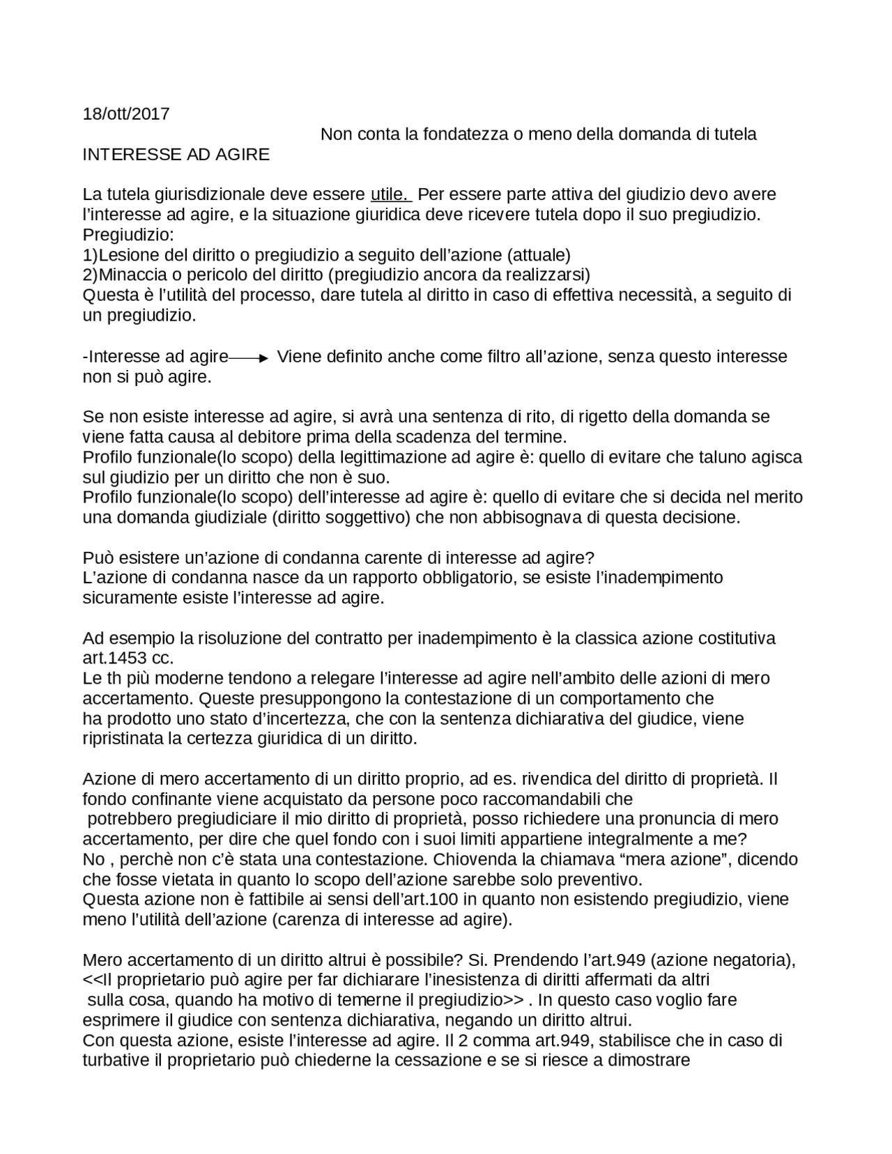 Procedura Civile Lezioni Appunti Di Diritto Processuale Civile Docsity