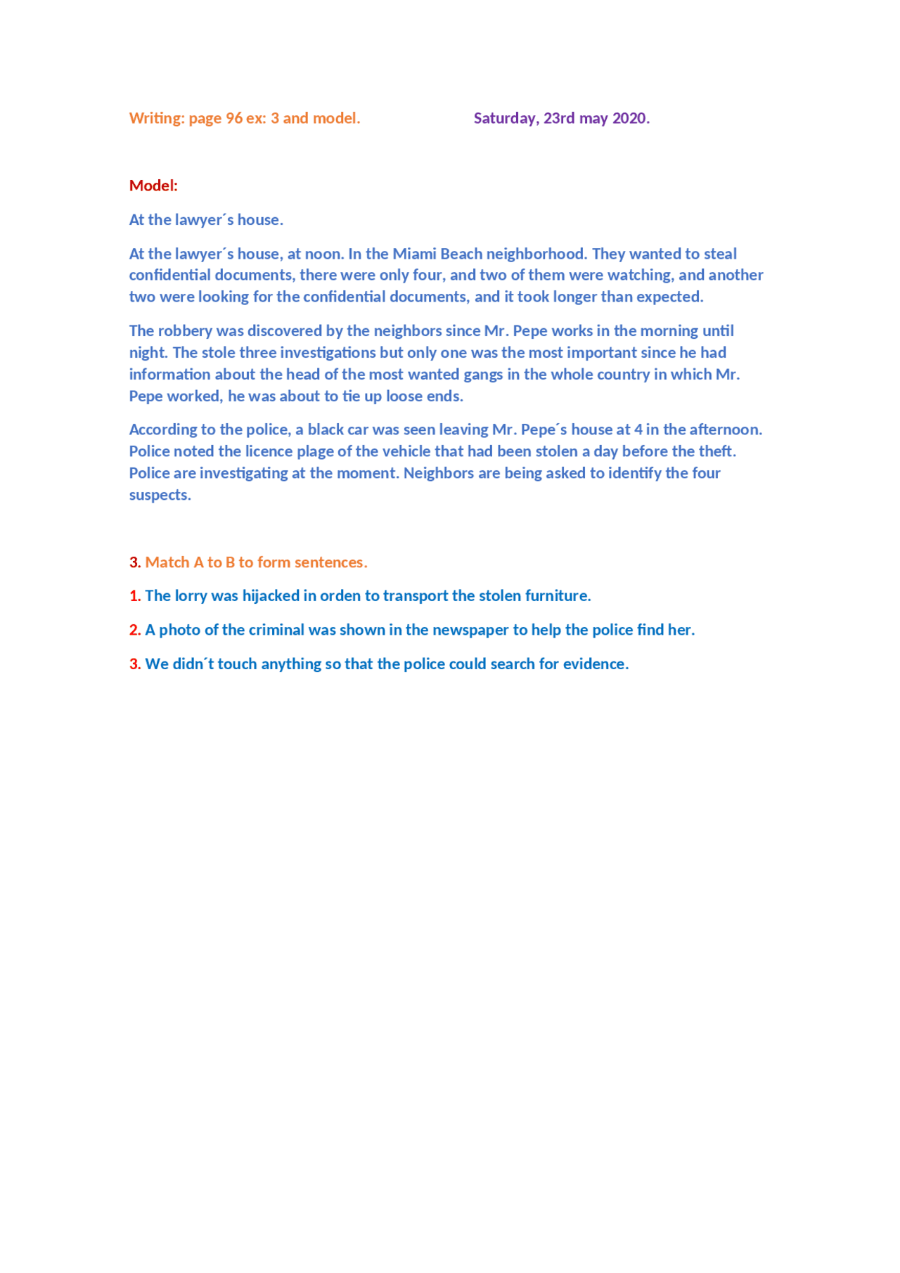 Written, hecho muy bien. - Docsity