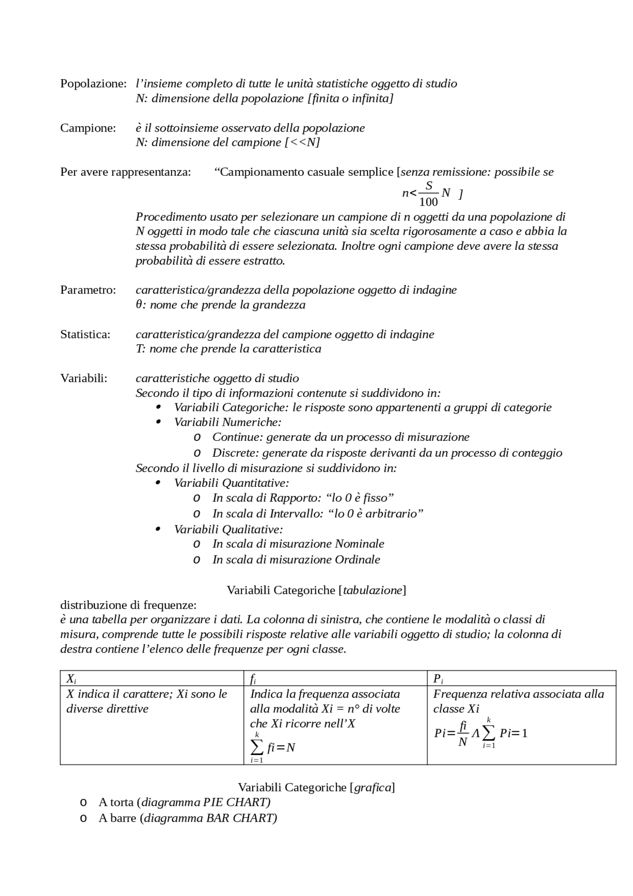 Statistica Primo Parziale Cleam 2° Anno Docsity