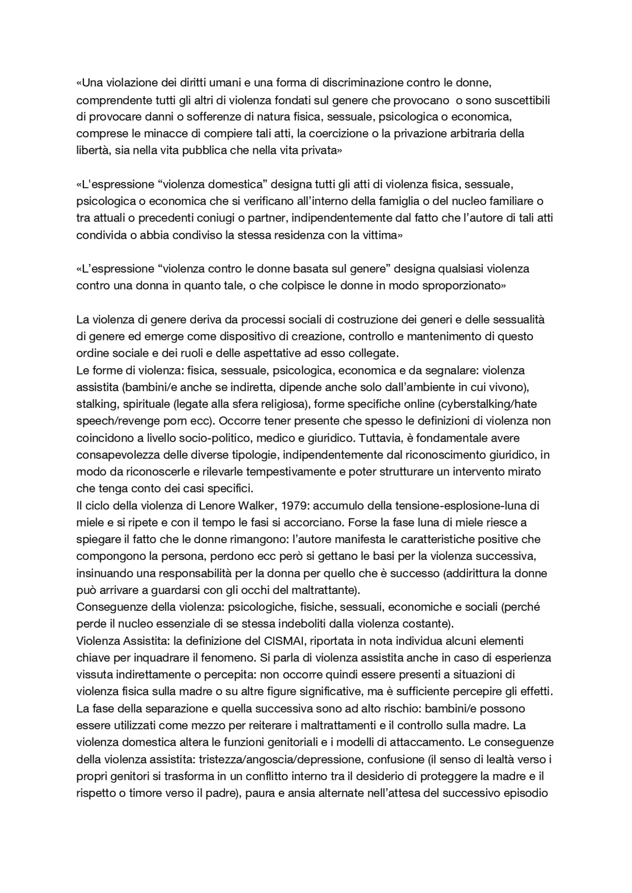 Violenza Maschile Contro Le Donne Docsity
