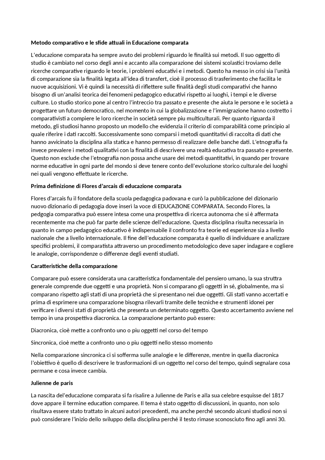 Educazione Comparata Sbobinature Di Scienze Delleducazione Docsity