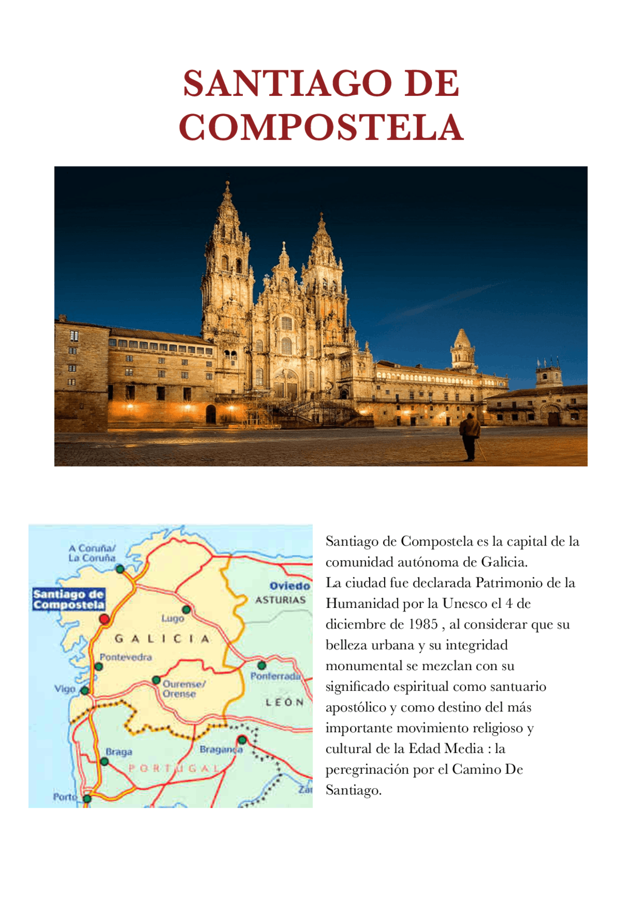 Santiago De Compostela - Docsity