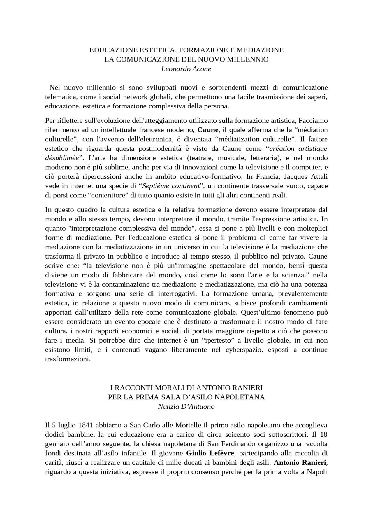 Tracce Letterarie Dinfanzia Riassunto Docsity