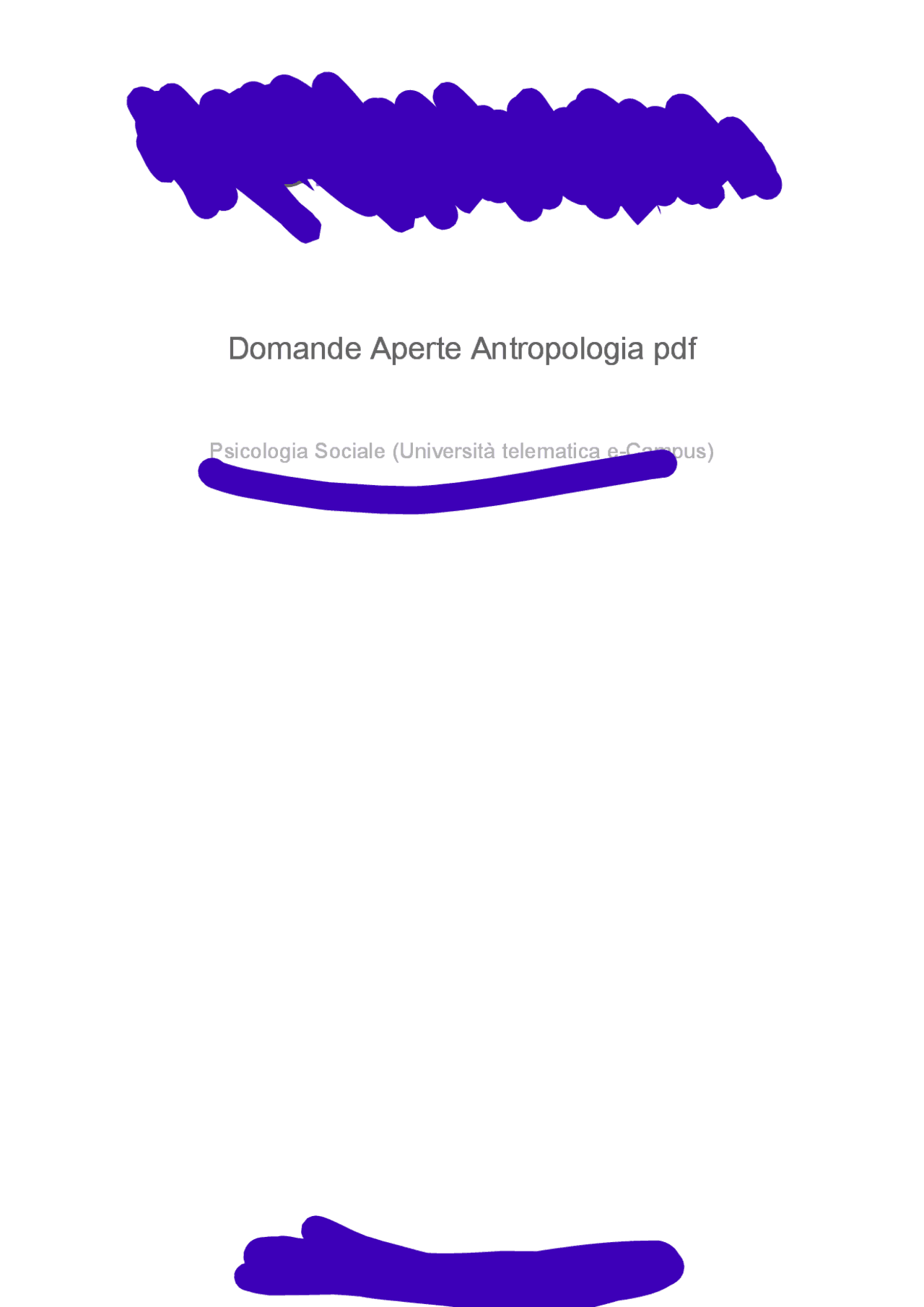 Antropologia Risposte Aperte Docente Piombo Mattia Docsity