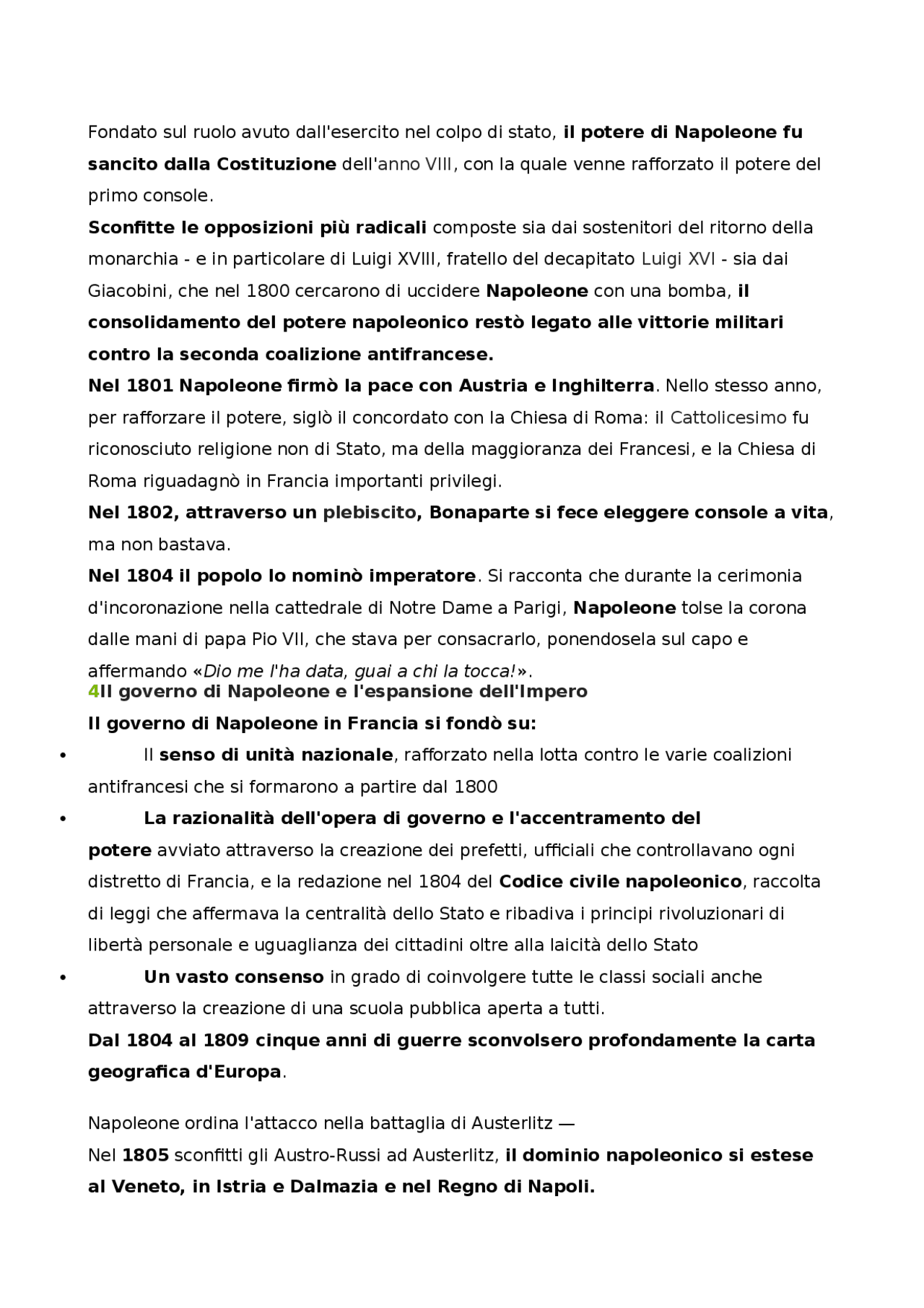 Appunti Su Napoleone Docsity